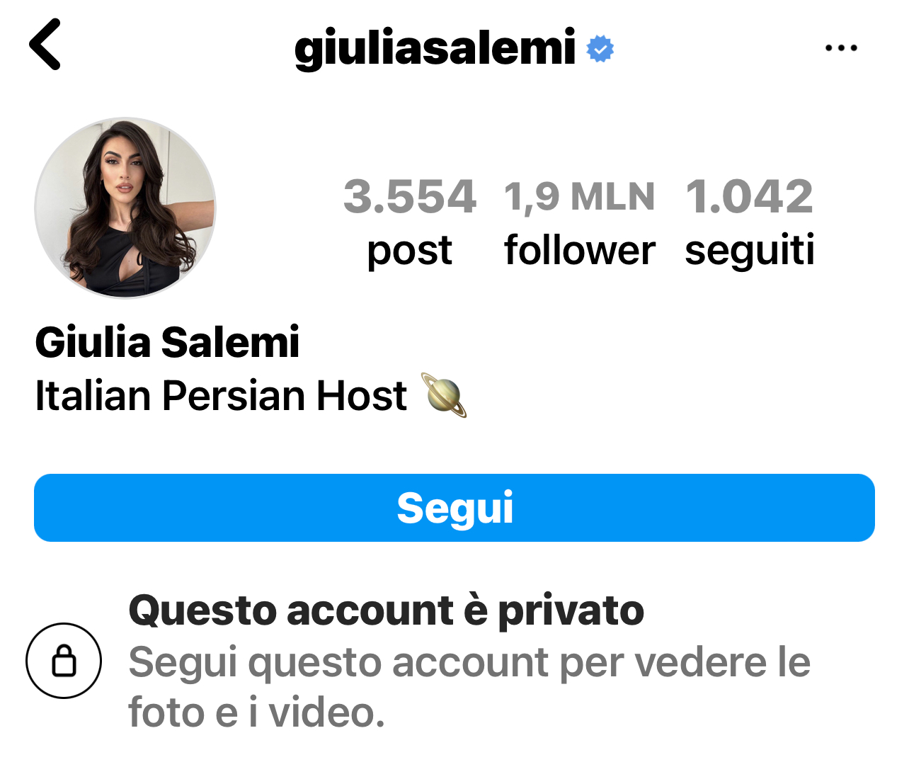 Giulia Salemi spiazza! Torna l’account privato su Instagram - 361 Magazine