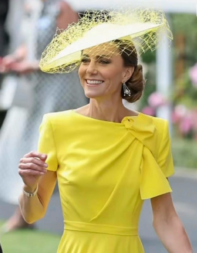 Royal Ascot, per Kate Middleton luminosa eleganza in giallo Roksanda ...